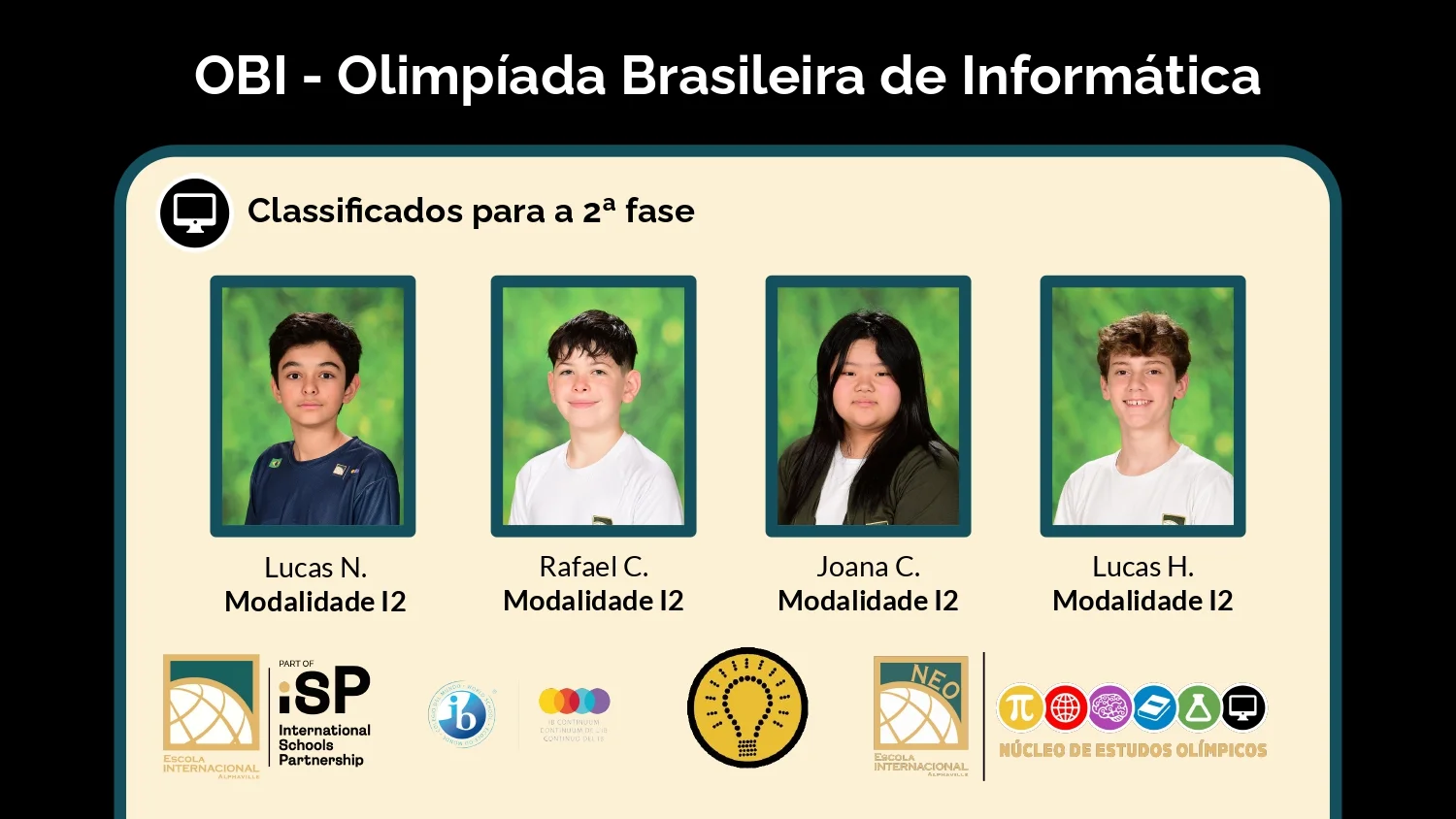 3 students qualify for the National Stage of the Olimpíada Brasileira ...